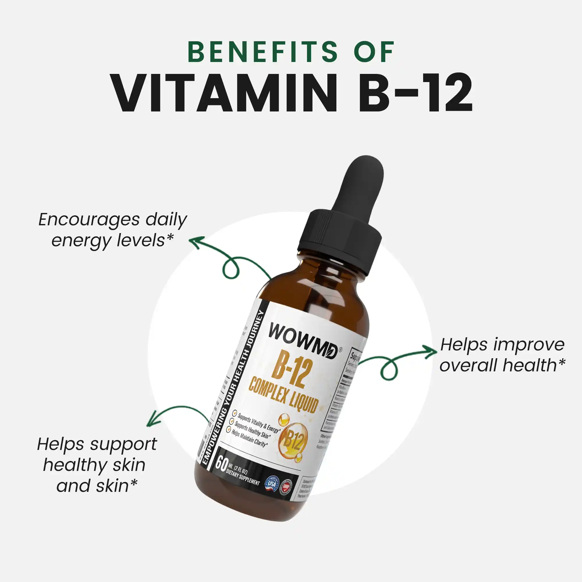 Shop B-12 Complex Liquid Online | 60 ML | WOWMD