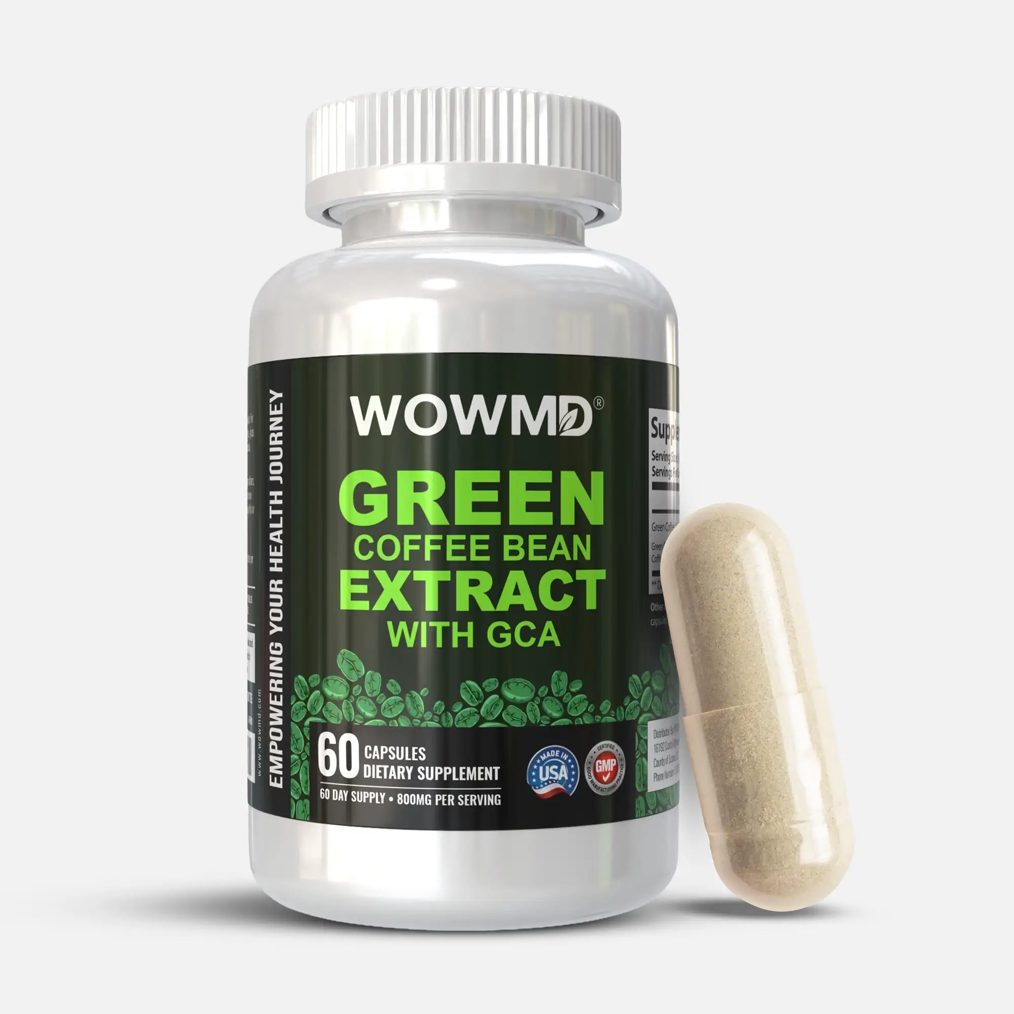 Buy Green Coffee Bean Extract with GCA | 60 Capsules | WOWMD