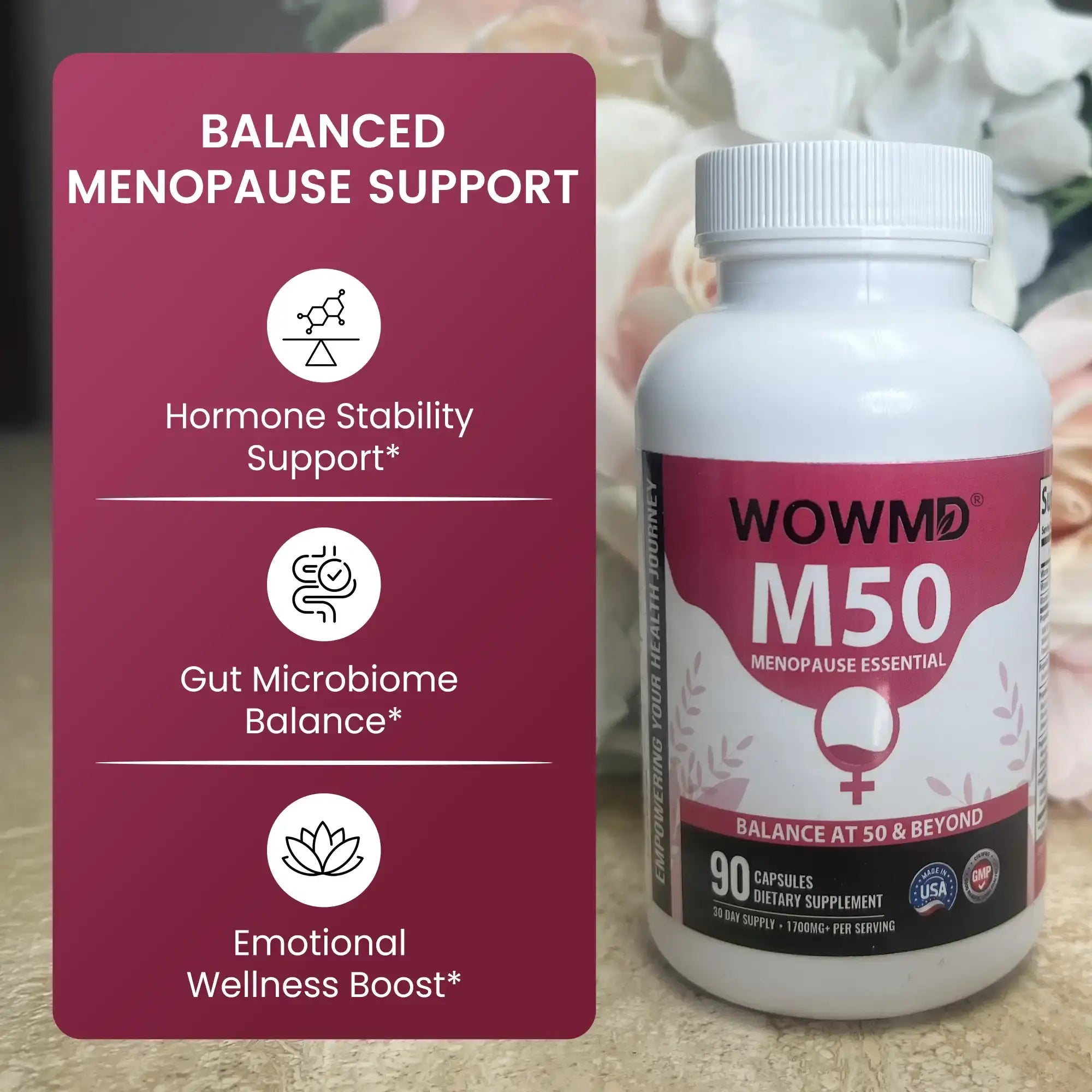 Shop M50 Menopause Essential Online | 90 Capsules | WOWMD